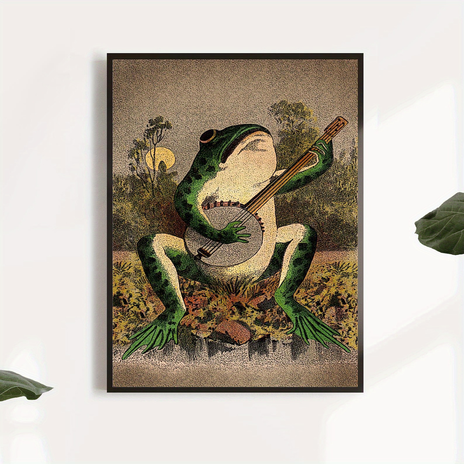 Canvas Print Banjo Frog Poster High Definition Poster Wall - Temu Australia