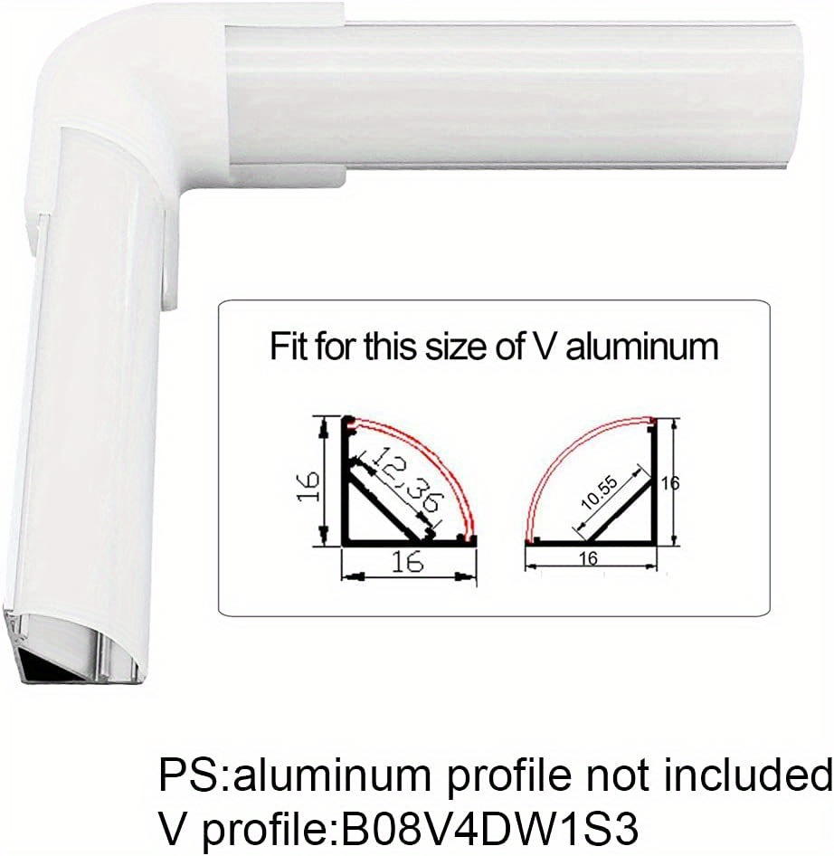 V Connector (90 Degree) Led Aluminum Corner Kit Led - Temu Australia