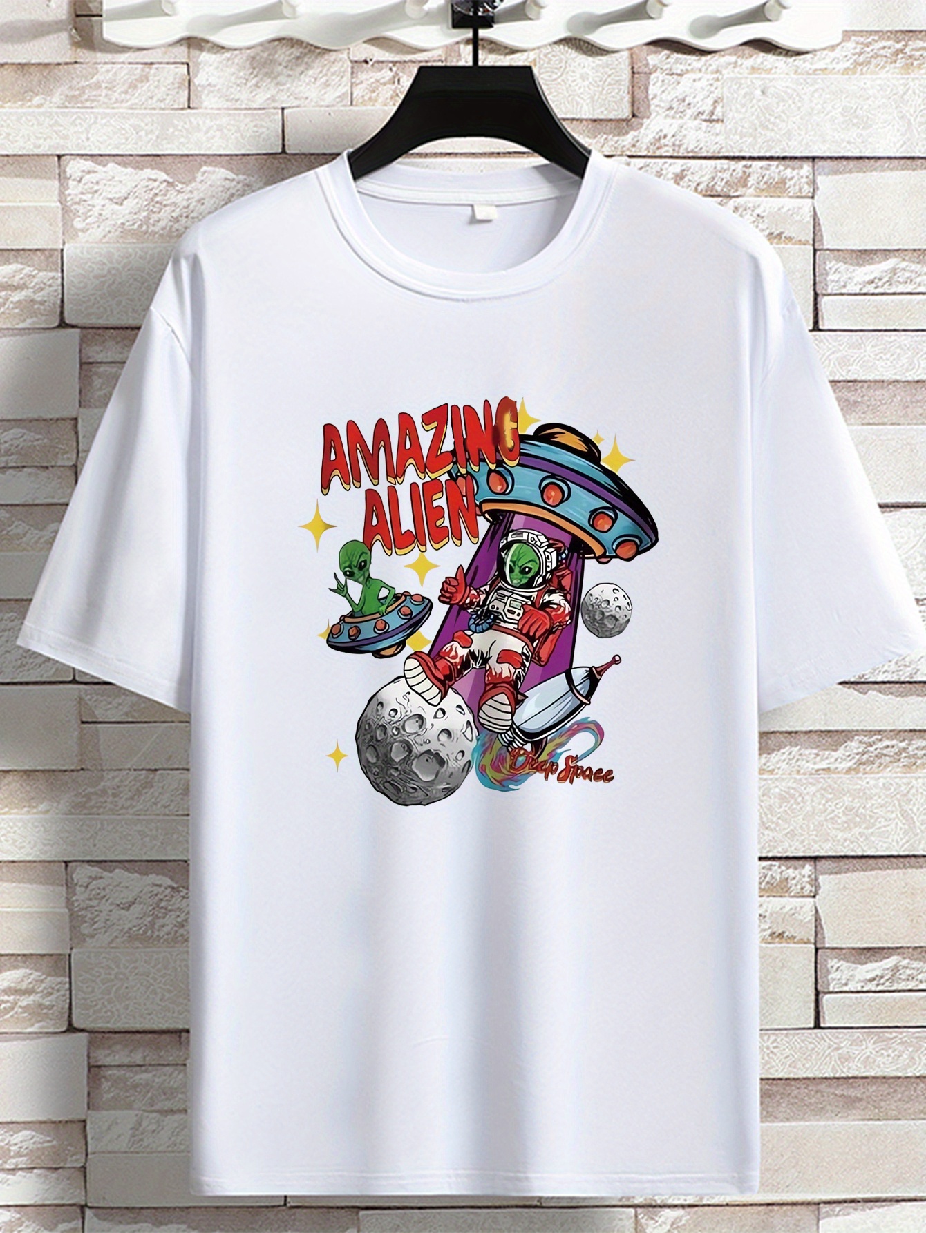 summer trend aliens ufo men's plus size print - {region_name}