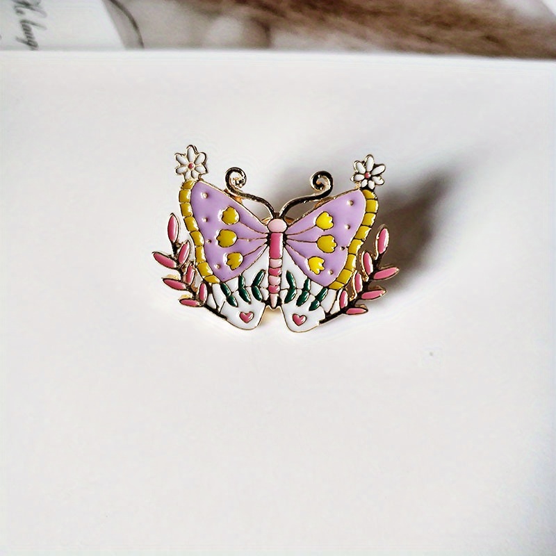 Cute Butterfly Cartoon Brooch Animal Enamel Pin Denim Lapel - Temu ...
