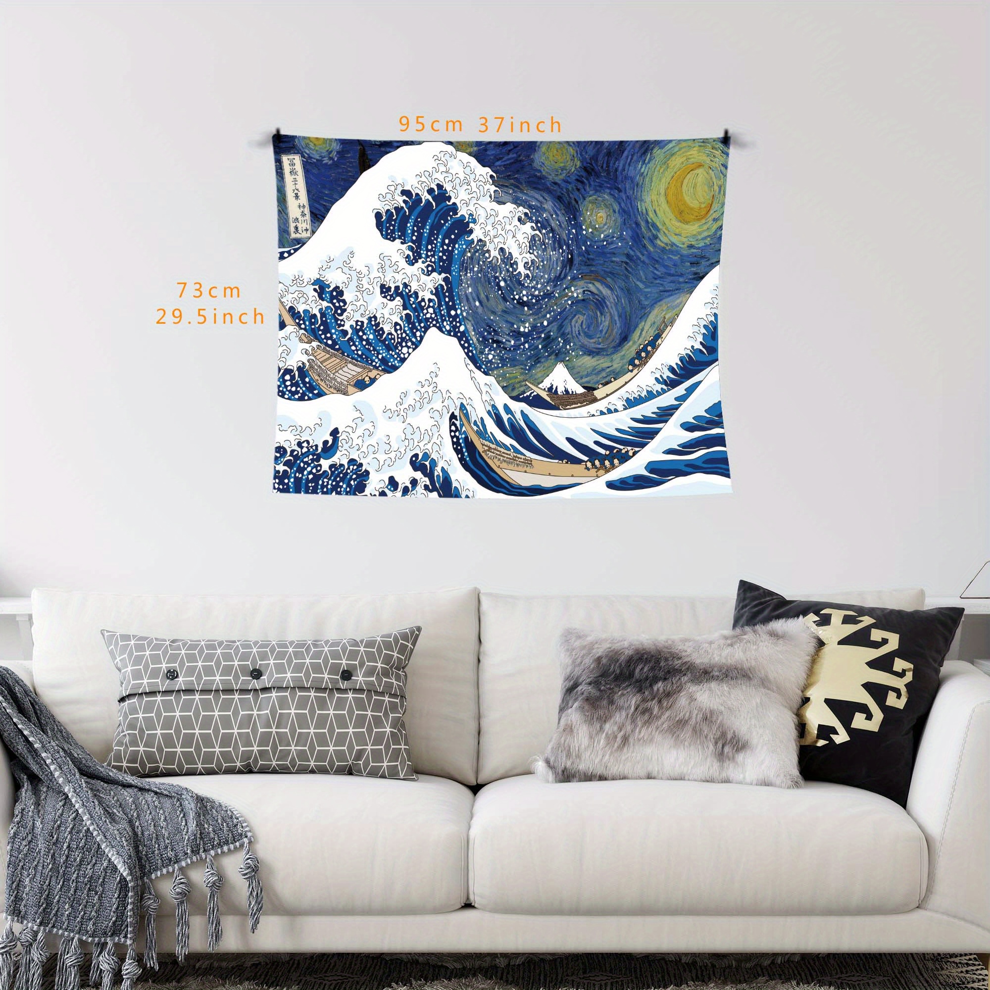 Art Decoration Suede Fabric Tapestry Landscape Design Wall - Temu Canada