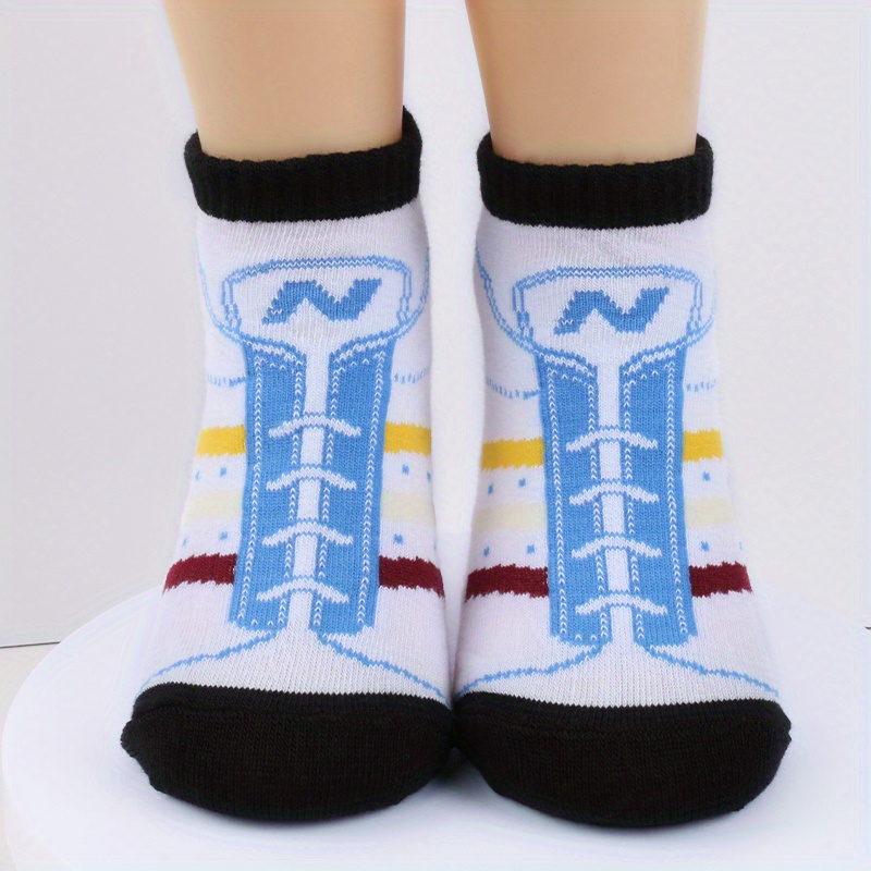 Boy's Cartoon Printed Striped Trendy Socks Children's Ankle - Temu ...
