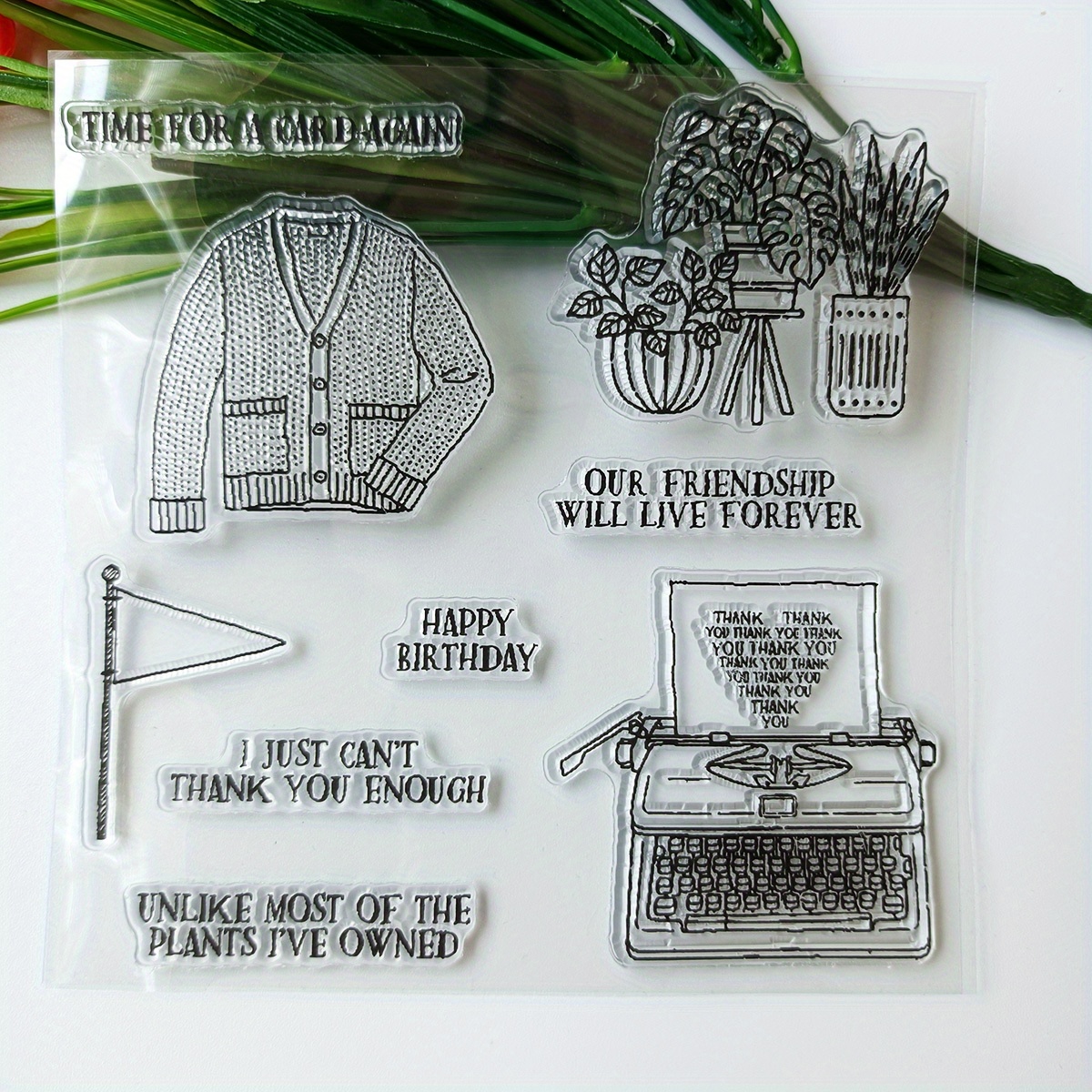 Plants/sweaters/banners/text Clear Stamps/seals Diy - Temu New Zealand