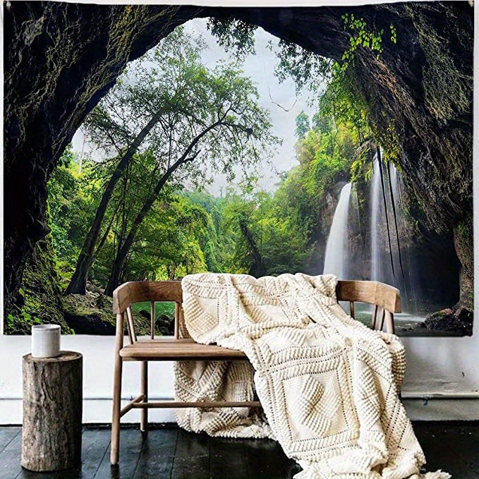 mountain cave water tapestry add a home - Temu Australia