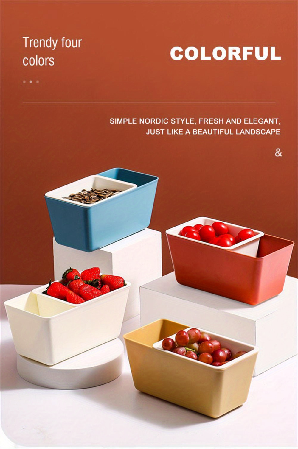 Fruit Plate Snack Box Plastic Dried - Temu