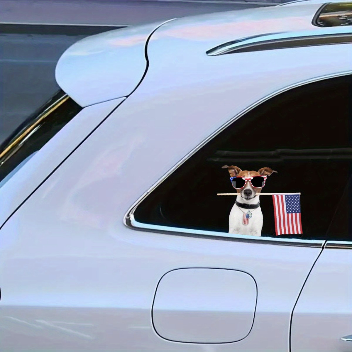 Cute Dog Flag Car Stickers Add Fun Decorations Vehicle - Temu Norway