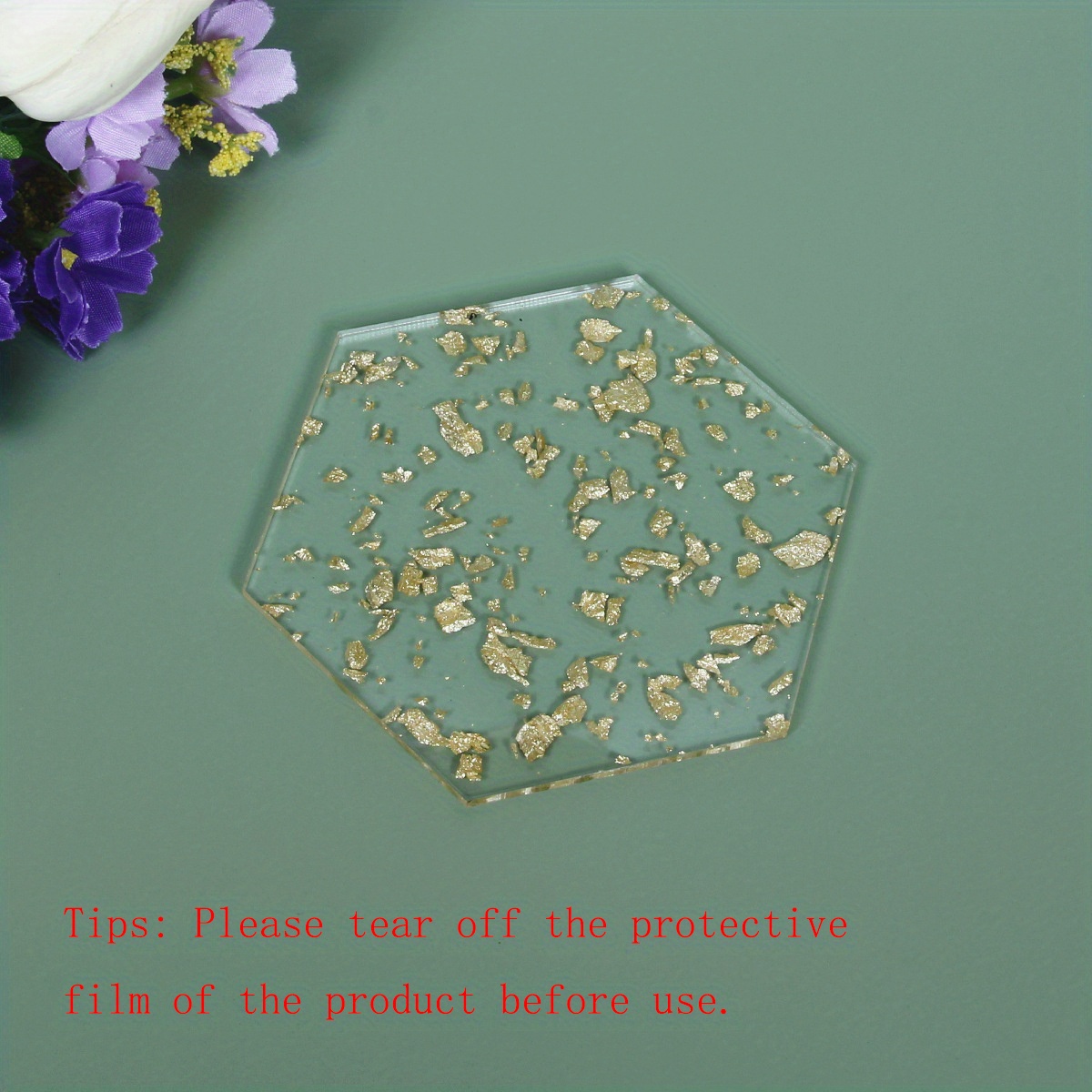 acrylic coaster decor hexagon shape cup coaster - Temu Canada