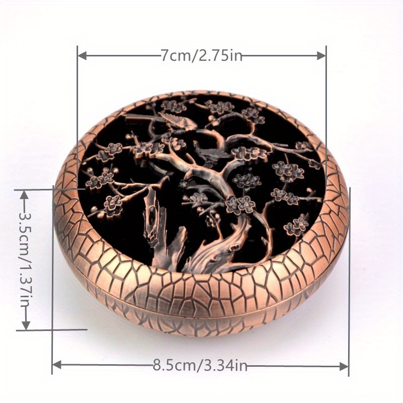 Plum Orchid Bamboo Round Alloy Plate - Temu Canada