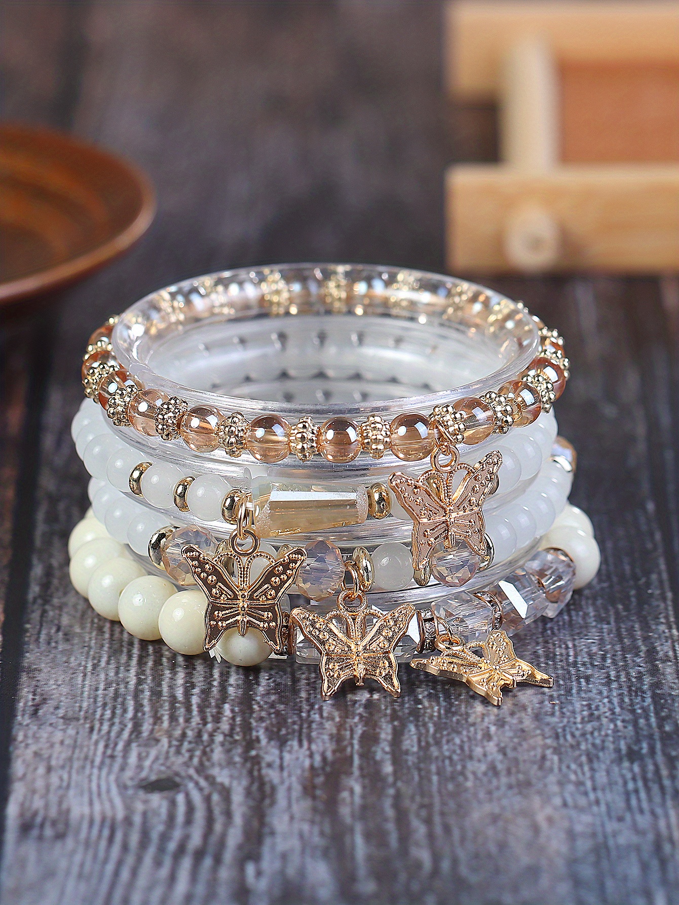 Bohemian Butterfly Charm Beaded Bracelets Men Gift Family - Temu Norway