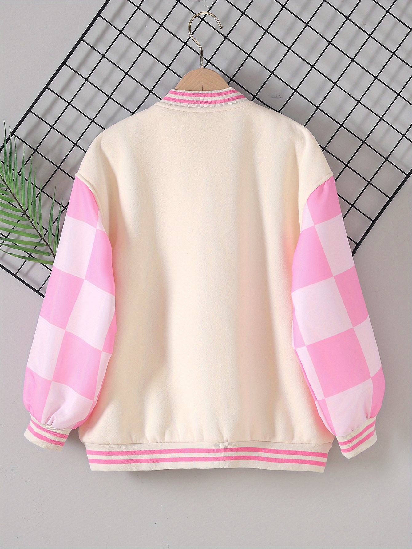 Girls' Cute Cartoon Graphic Varsity Jackets Snap Button Long - Temu ...