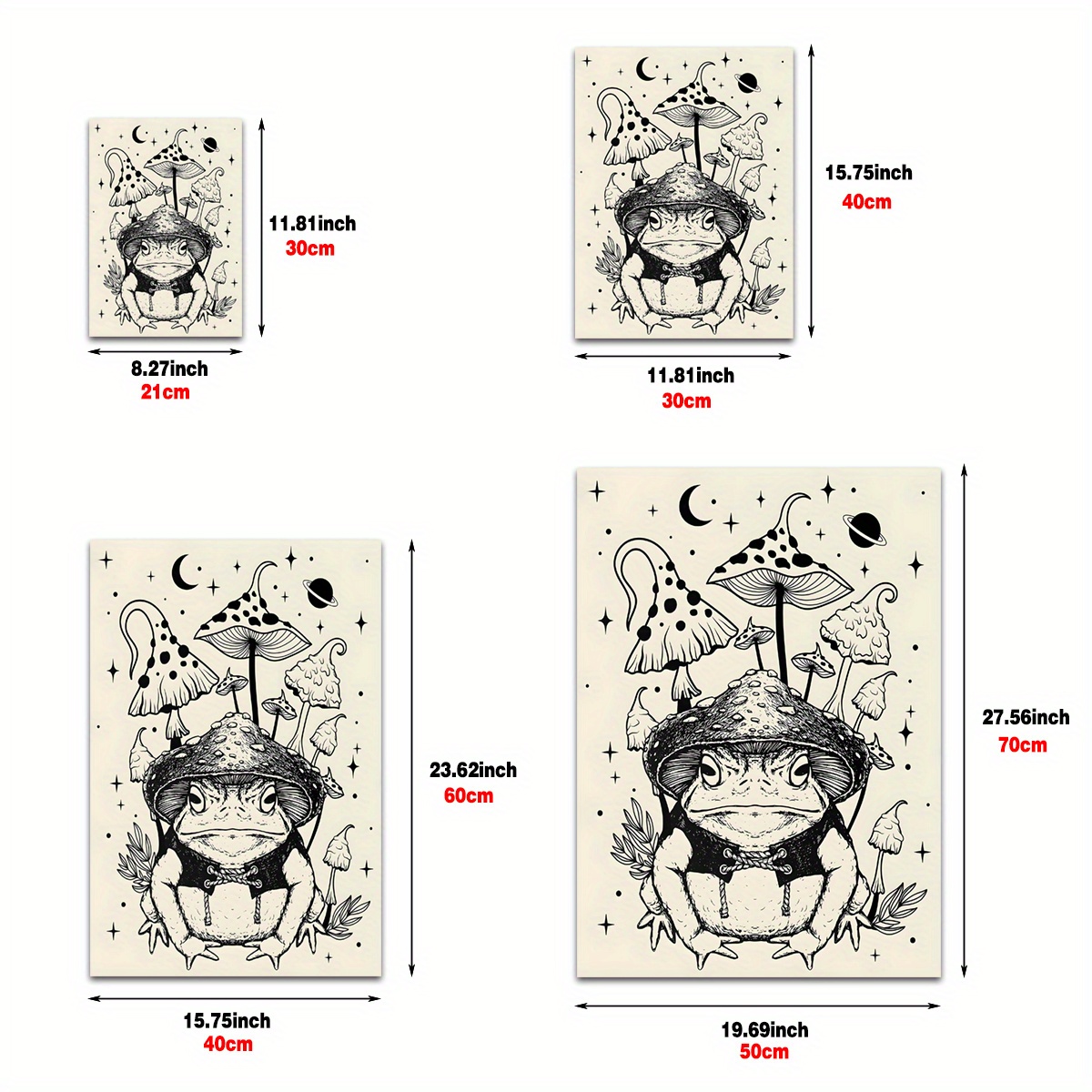 Retro Dancing Frogs Wall Print Canvas Poster Vintage Frog - Temu ...