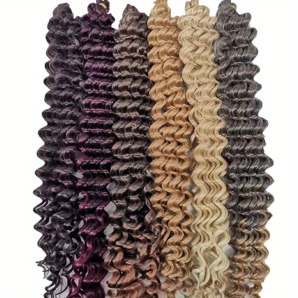 Curly Crochet Hair Extensions Women Deep Wave Braiding Hair - Temu