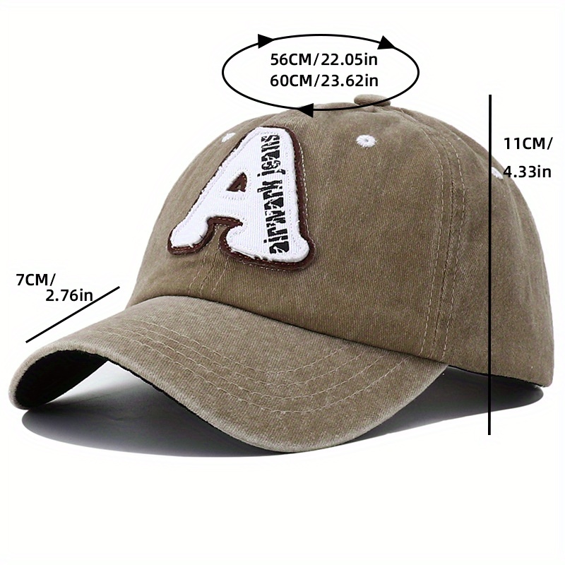 mens letter embroidery baseball cap spring and summer trendy all match ...