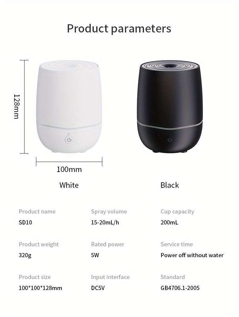 Usb Direct Charge Humidifier Bedroom Desk Delicate Spray - Temu United ...