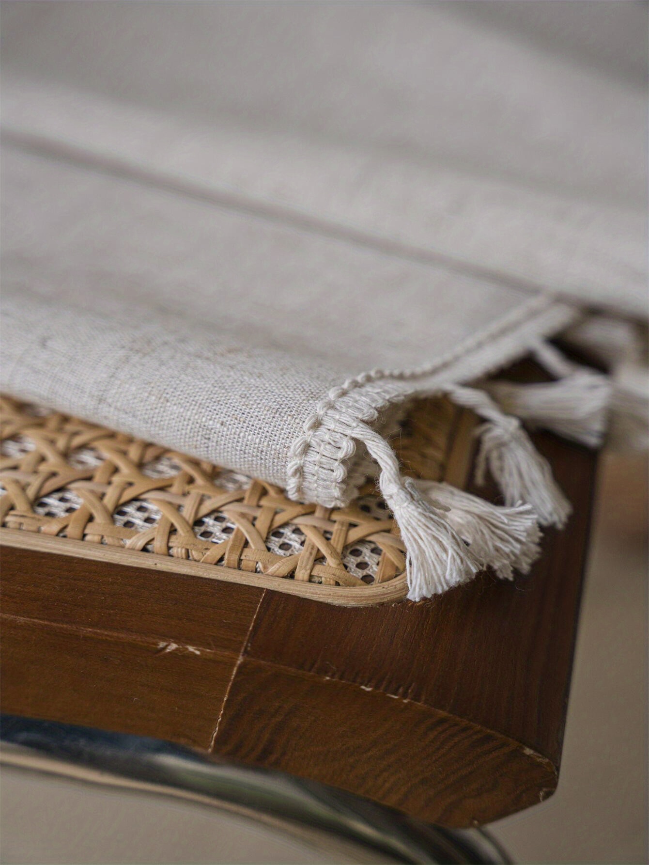 American Farmhouse Style Bohemian Linen Geometric Curtain - Temu