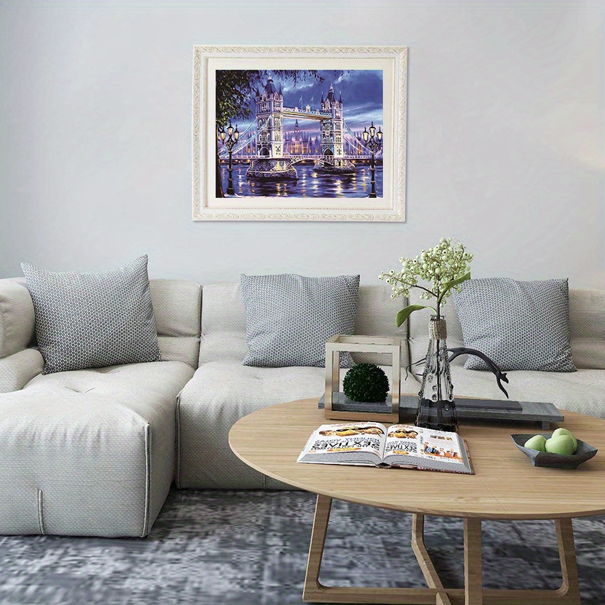 新しい 5d ダイヤモンド塗装シティナイト diy ダイヤモンド塗装リビン 吊り絵画 - {region_name}