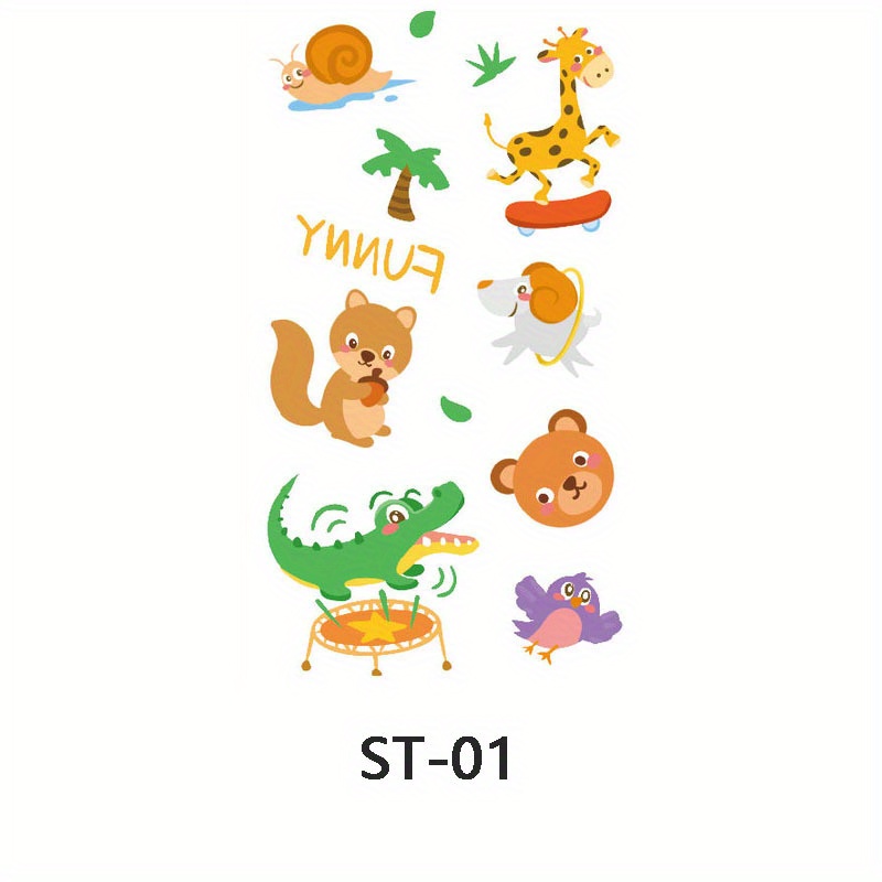 Animal Tattoo Stickers Cute Realistic High end - Temu Australia