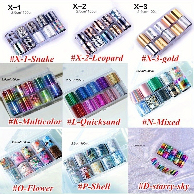 Starry Sky Nail Art Foil Stickers Adhesive Nail Wraps - Temu Norway