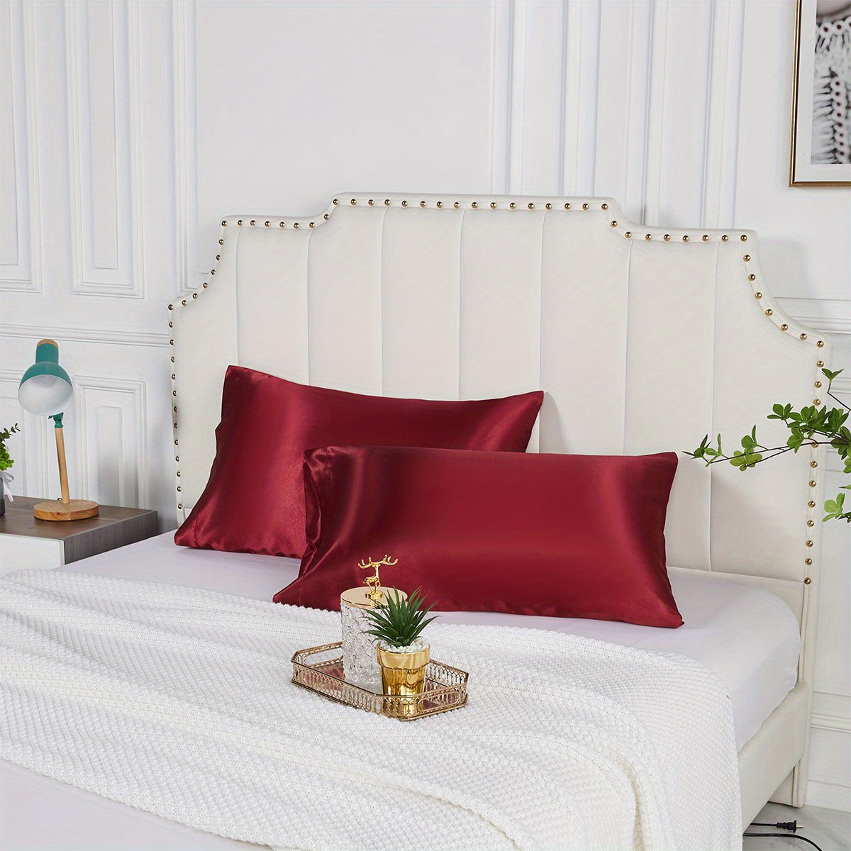 Satin Pillowcase Solid Color Pillow Covers Living Room - Temu South Africa