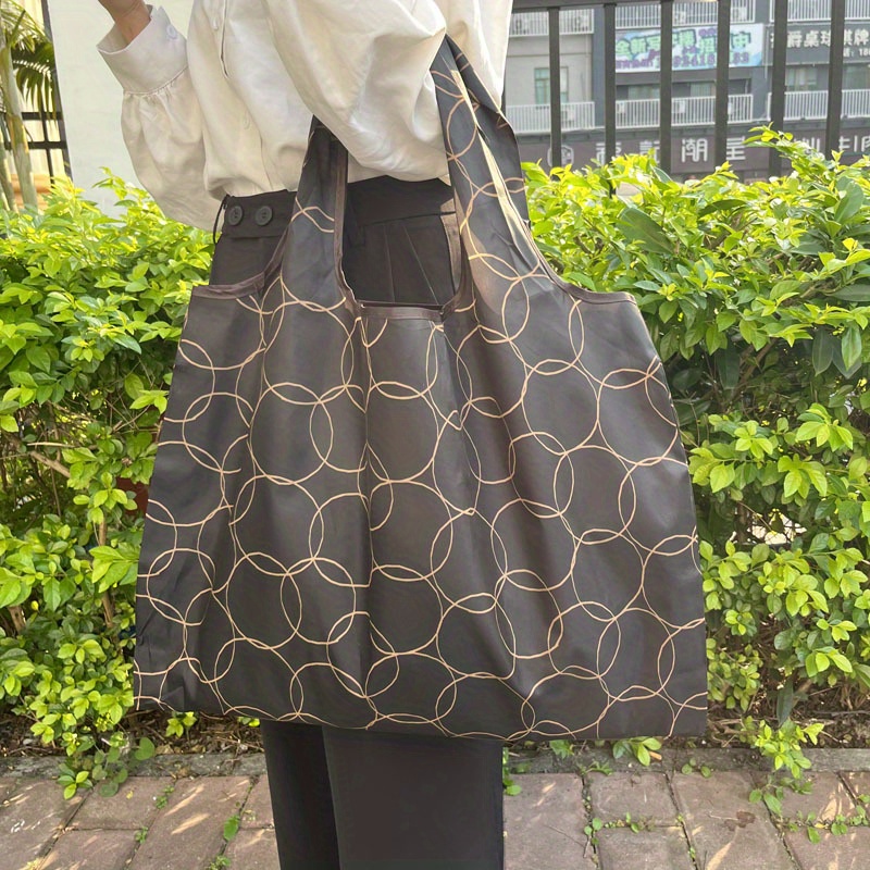 Reusable Grocery Shopping Bag Foldable Leopard Print Storage - Temu Denmark