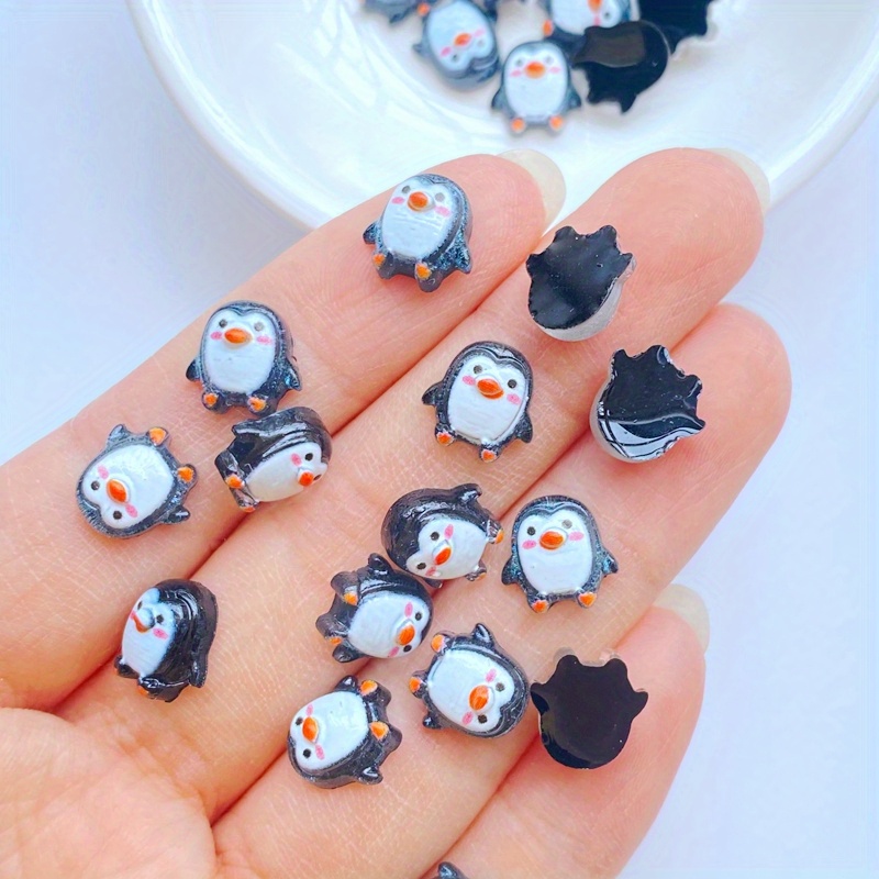 Cute Mini Cartoon Penguin Resin Figurine Crafts Diy Nail - Temu Australia