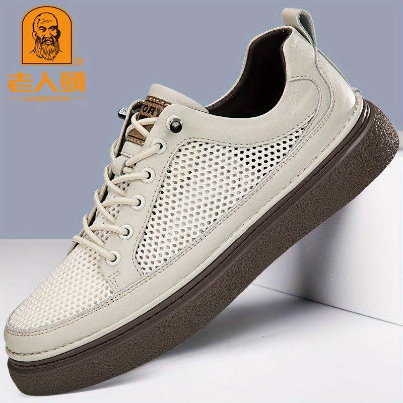 mens mesh breathable trendy skate shoes wear resistant non slip ...