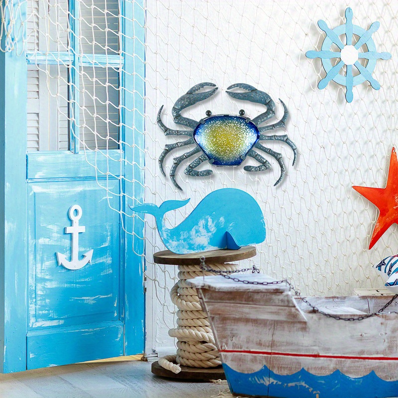 marine style crab iron wall decoration art decoration home - Temu ...