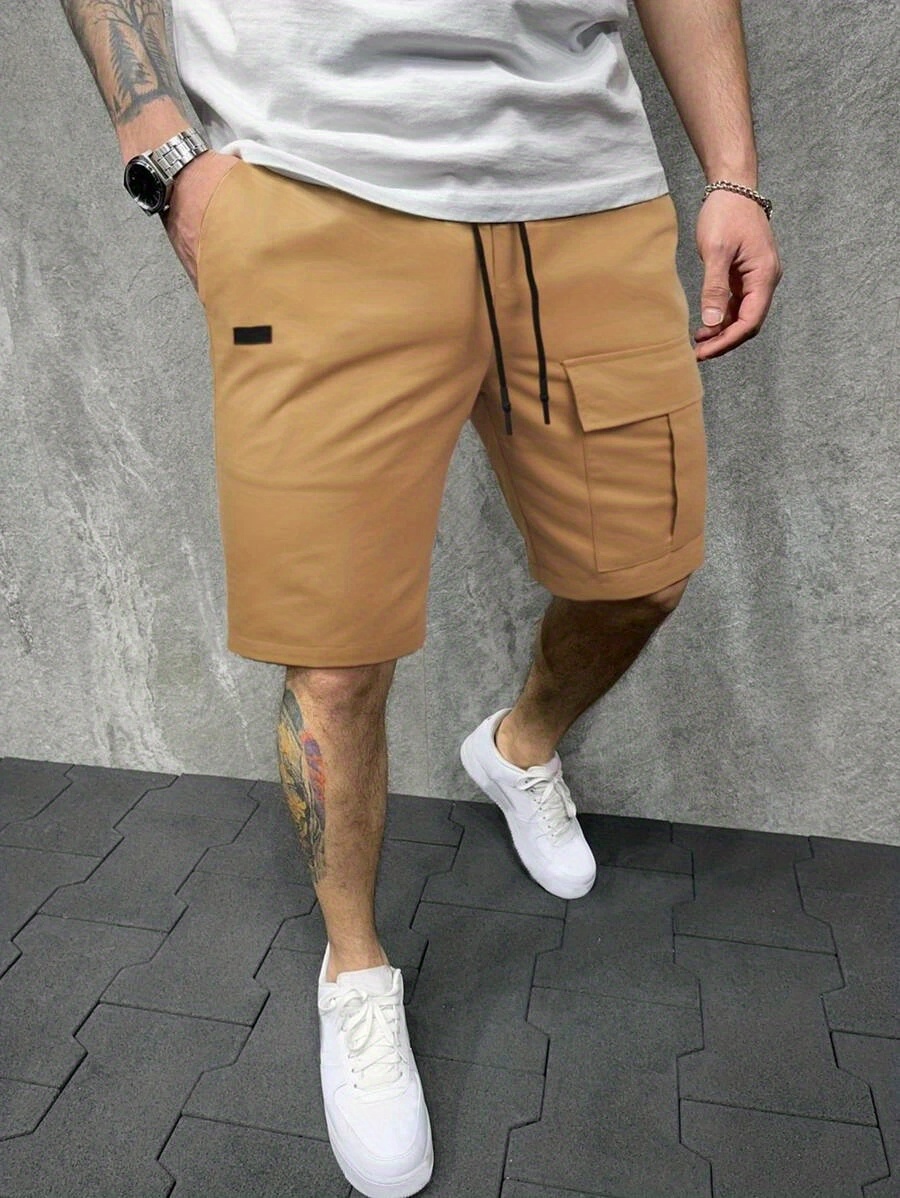 plus size men's drawstring sports cargo shorts multi pocket - Temu Canada