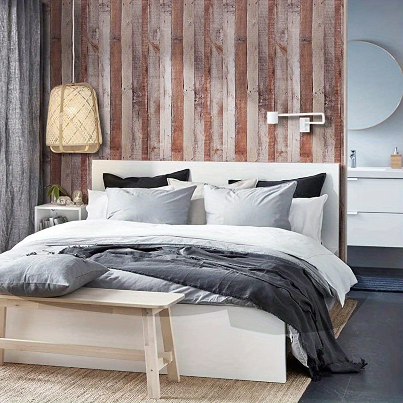 Retro Brown Wood Grain Self adhesive Wallpaper Wood Texture - Temu New ...