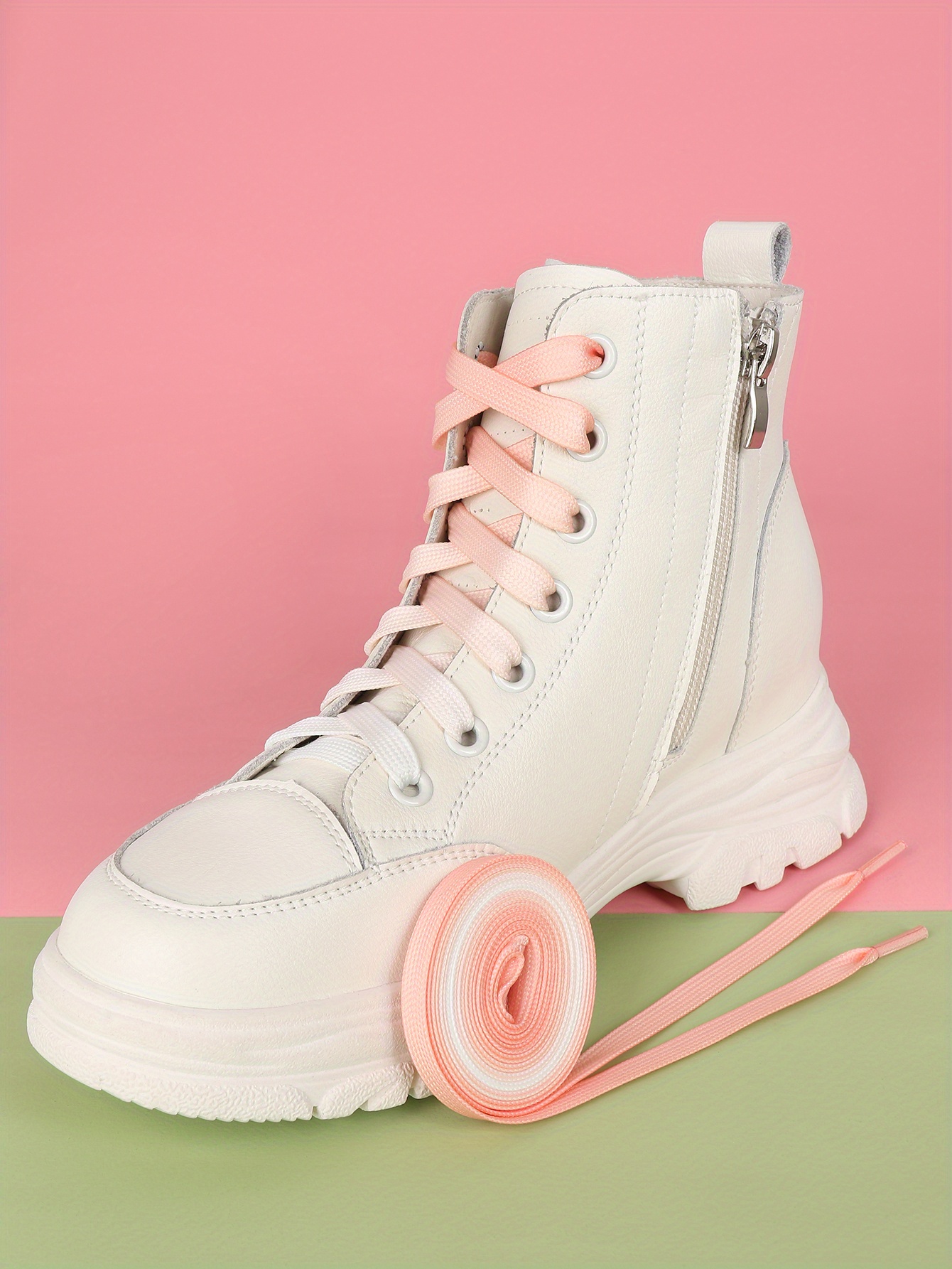 Colorful Gradient Shoelaces Flat Mint Green Color Gradient - Temu Portugal