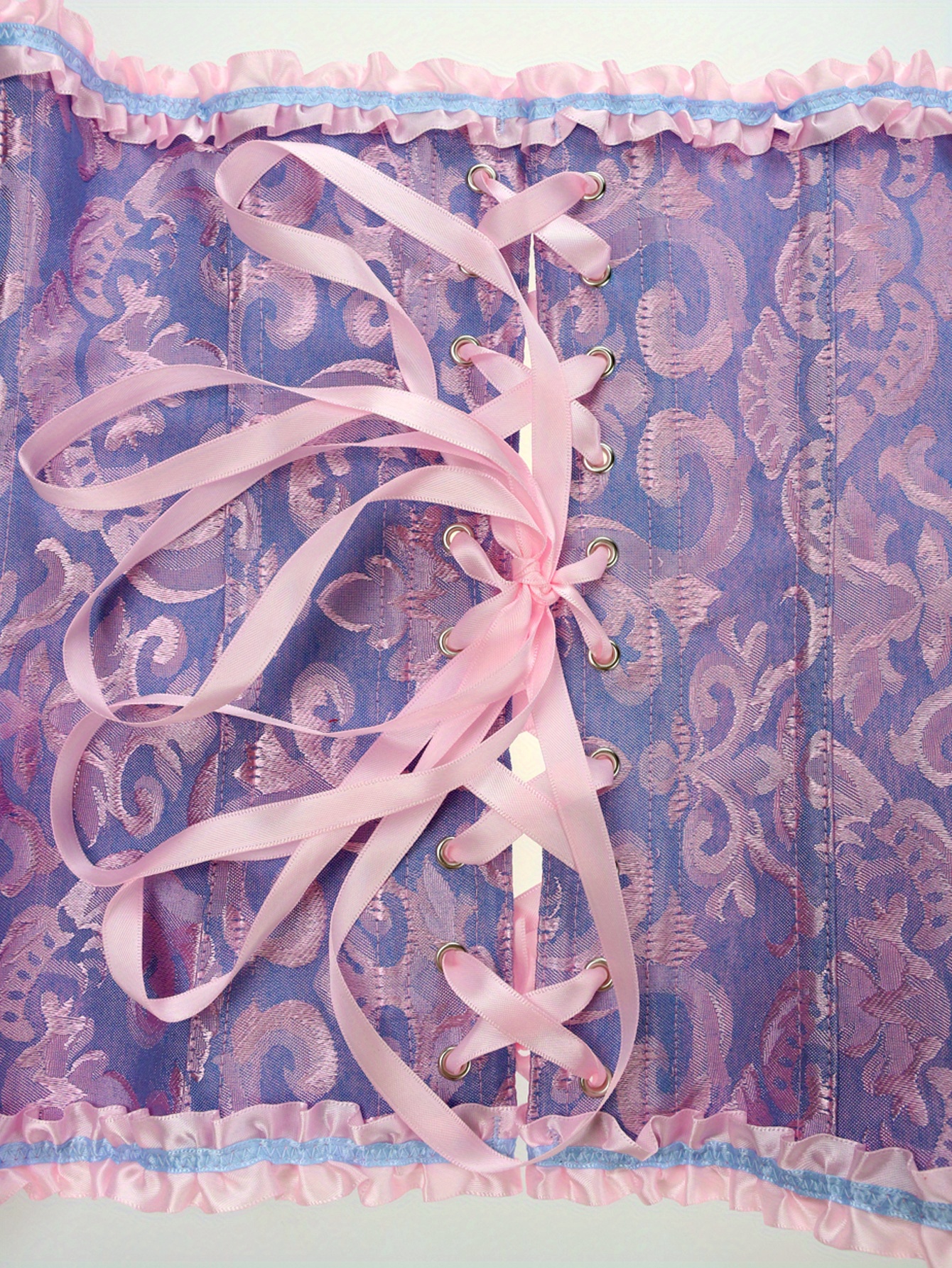 Ruffle Strapless Corset Bustier Tummy Control Lace Jacquard - Temu