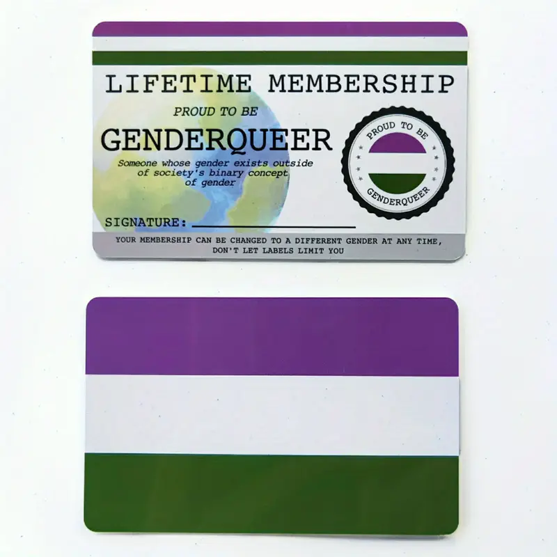 Gay Pride Card Lifetime Membership Card Lgbtq Identity Card Temu