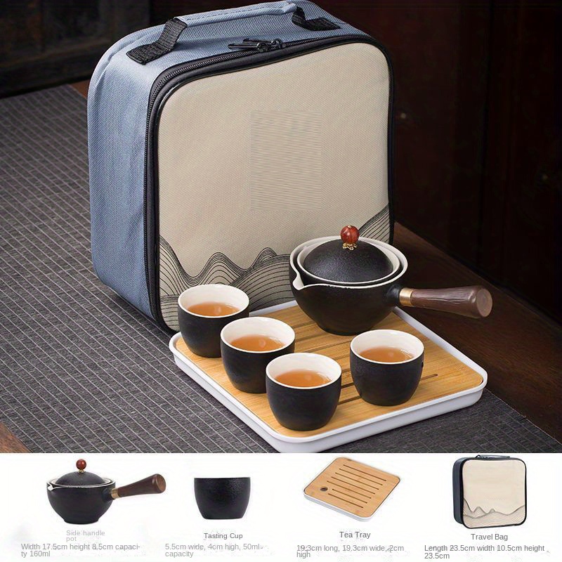 Lazy Tea Set Magnetic Water Diversion Rotating Cover Bowl - Temu