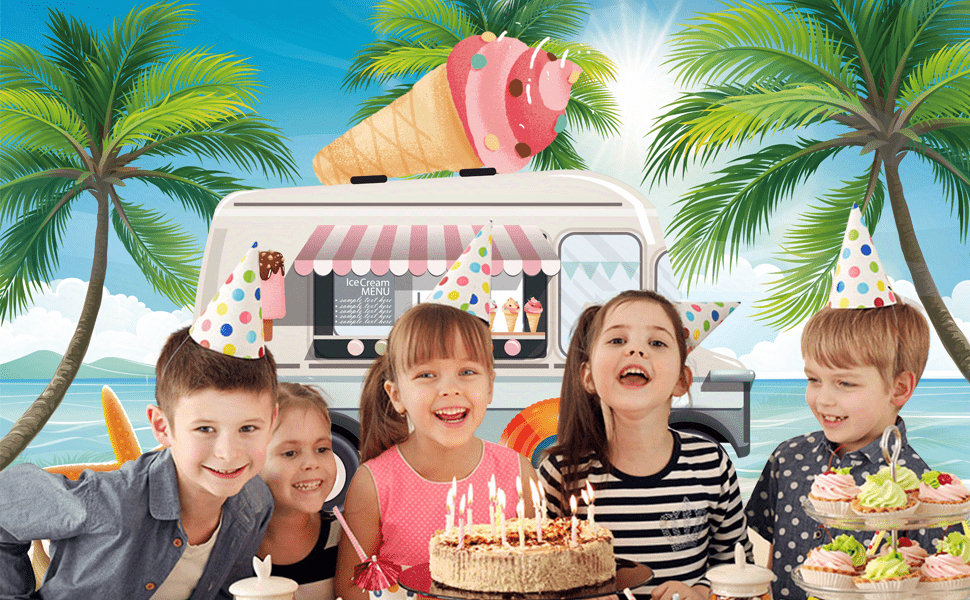 Summer Hawaii Cream Party Backdrop Dessert Shop - Temu United Kingdom