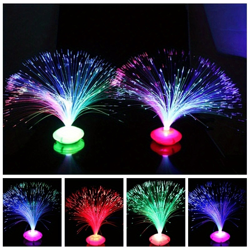 Colored Led Fiber Optic Night Light Holiday Christmas - Temu