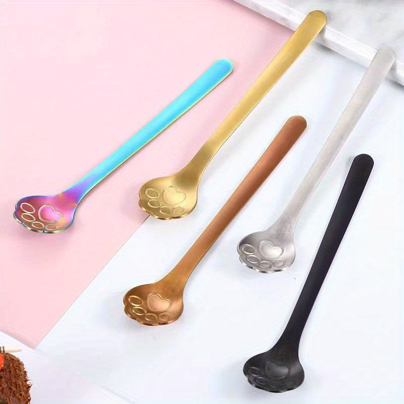 Stainless Steel Spoons Ice Cream Spoon Coffee Spoons Animal - Temu ...
