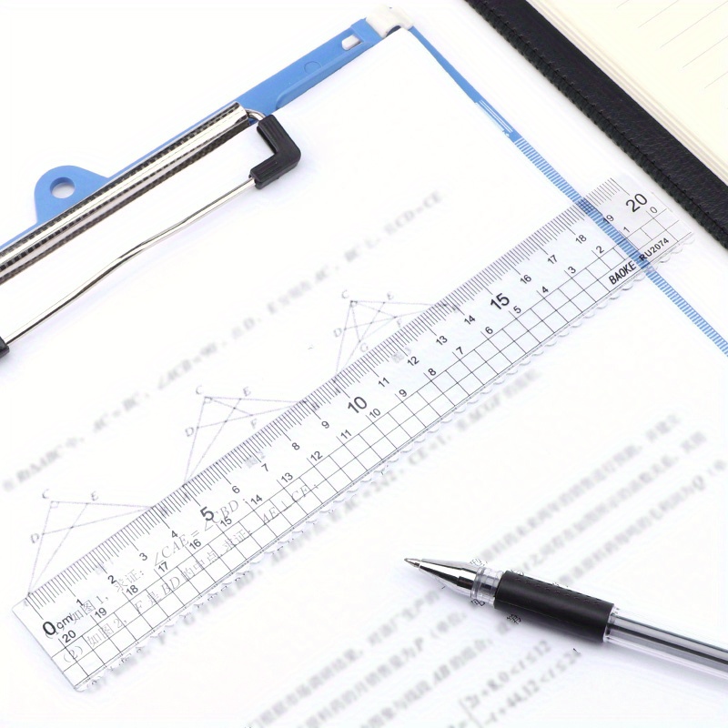 Straight Rulers Clear Plastic Ruler Suitable Student School - Temu
