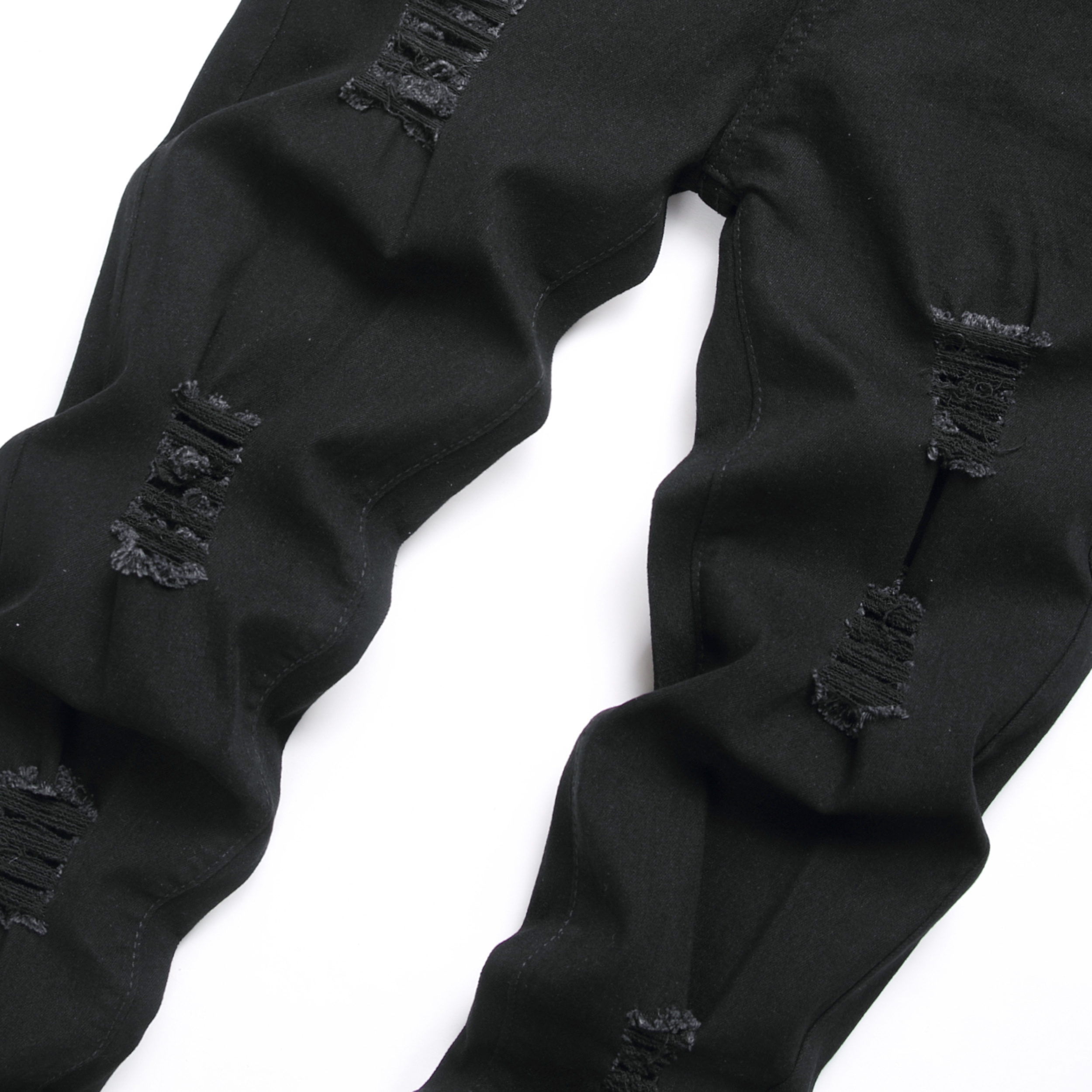 Slim Fit Ripped Jeans Men's Style Distressed - Temu Canada