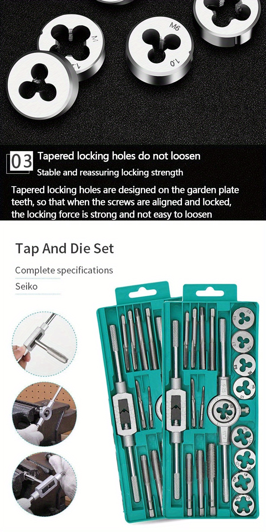 Hand Tap Die Set m12 Screw Thread Plugs Straight Taper - Temu New Zealand