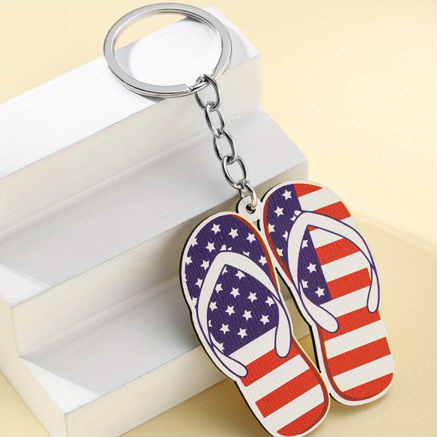 Independence Day Gift Flag Butterfly Eagle Slipper Flower Key Pendant ...