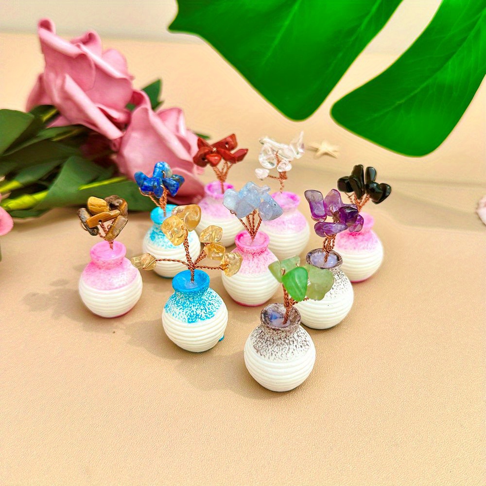 Tree Life Ornaments Natural Crystal - Temu
