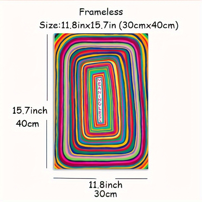 "meaningless" Art Nordic Poster Print Canvas Painting Wall - Temu