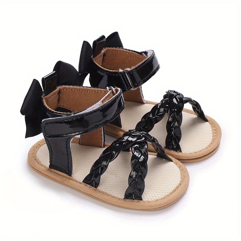 Baby Girls Cute Bowknot Ankle Cross Strappy Sandals Toddlers - Temu