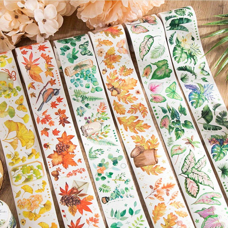 Washi Tape Leaf Collection Series Pastel Color Plant Leaf - Temu Ireland