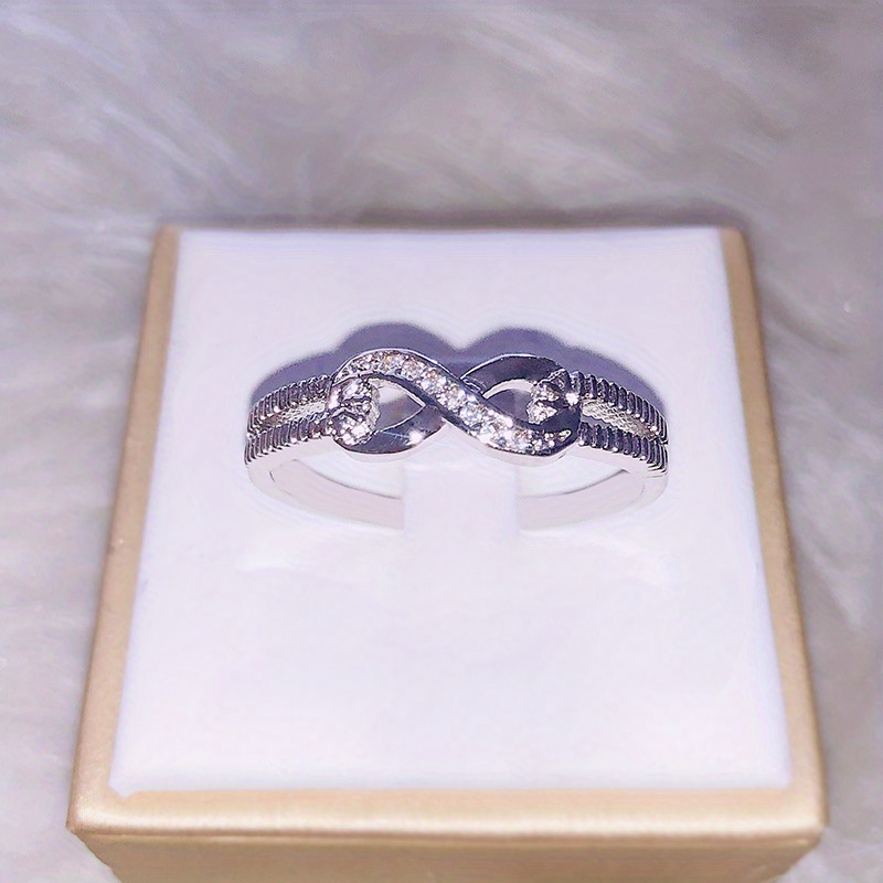 Men's Women's Popular Jewelry 8 character Ring Copper Golden - Temu ...