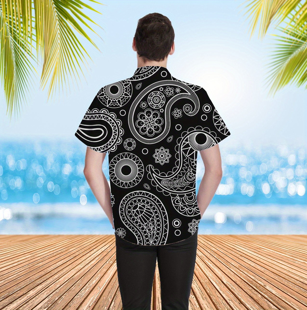 hawaiian vintage shirt men 3d floral beach - Temu Australia