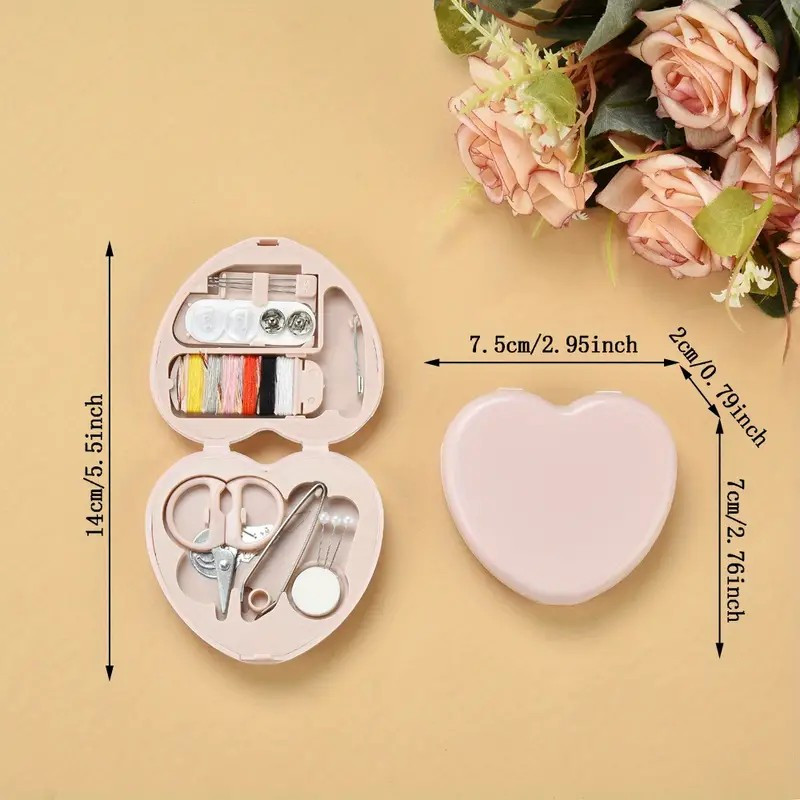 Heart Sewing Kit Set Mini Portable Sewing Kit Sewing Tools - Temu Australia