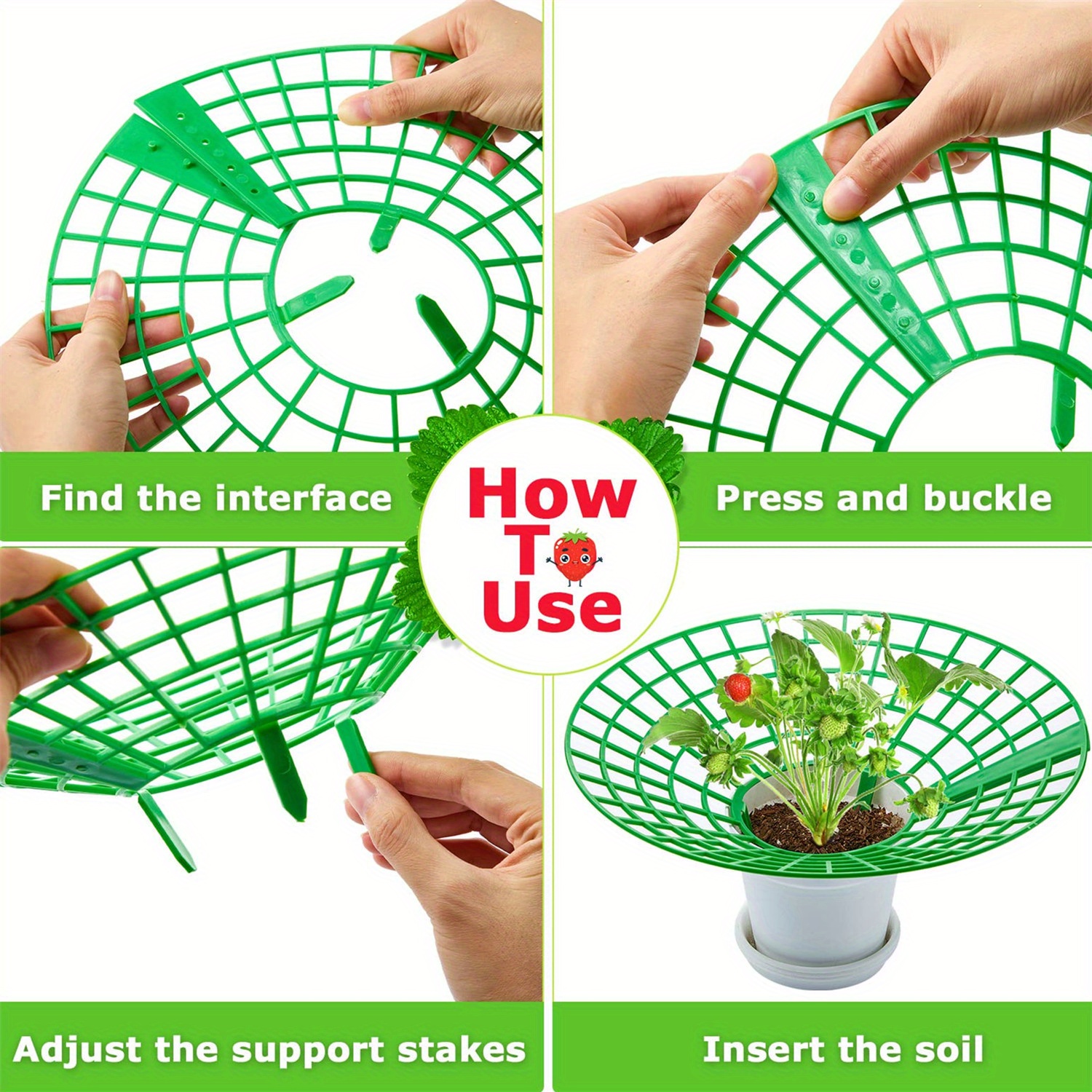 Strawberry Plant Supports Strawberry Plant Stand 3 Sturdy - Temu