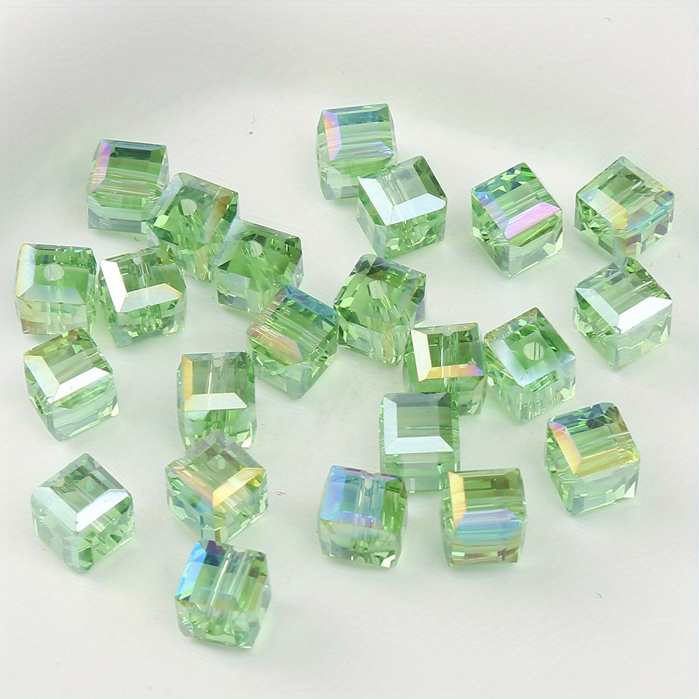 colorful cubic crystal glass square spacer beads - Temu Canada