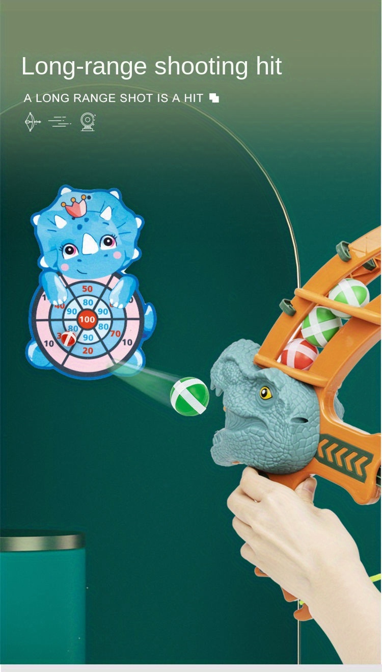 Dinosaur Bow Arrow Set Toy Shooting Sticky Balls Hand - Temu Australia